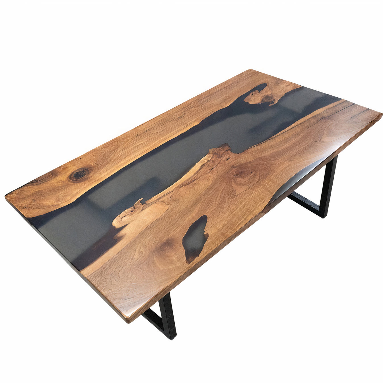 Frosted Black Epoxy Dining Table Top – Resins Crafts